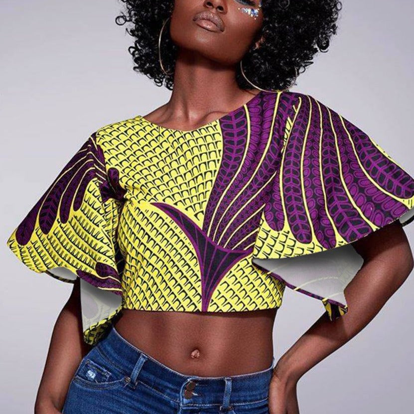 African Print Crop Top, Afrobeats Collection – Janeliasoul
